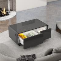 China Multifunctional Coffee Table with 65L and 28L Two Drawer Refrigerator Compact Design for sale