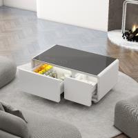 China Multifunctional Coffee Table with 65L and 28L Two Drawer Refrigerator Compact Design for sale