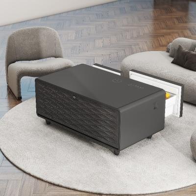 China Smart Touch Screen Side Table Compact Refrigerator Dining Table for Luxury Furniture for sale