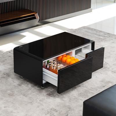China Mobiliário multifuncional de sala de estar Refrigerador de portas duplas Mesa com geladeira inteligente à venda
