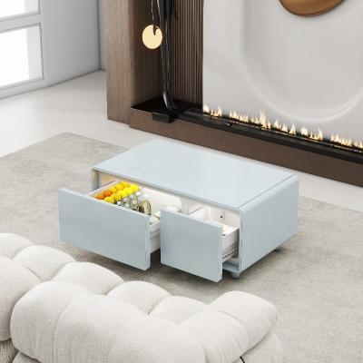 China Smart Refrigerator Drawer Coffee Table Wireless Charger Music Player Living Room Furniture for sale