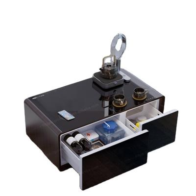 China Mesa de café dobrável com carregador sem fio e dois portos USB à venda