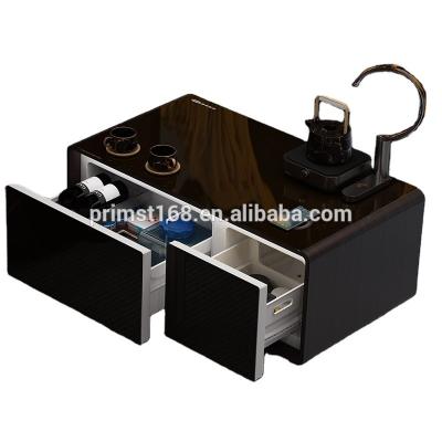 Cina Tavolo da caffè pieghevole in salotto con caricabatterie wireless e frigorifero con due porte USB in vendita