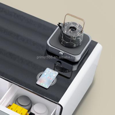 Cina Tavolo da caffè pieghevole in salotto con caricabatterie wireless e frigorifero con due porte USB in vendita
