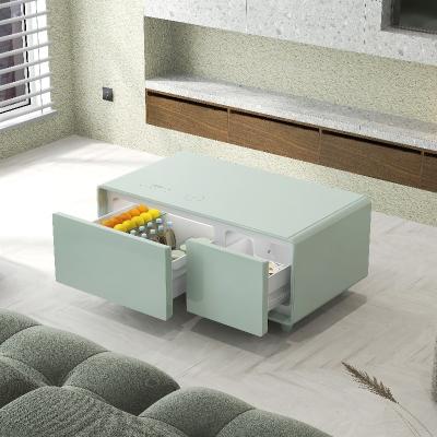 China Mini Refrigerador Centro Mesa de café de luxo vidro temperado para sala de estar e garagem à venda