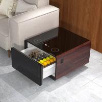 China Modern Coffee Table with Refrigerator Mini Fridge Bar Wireless Charging Speaker Side Table for sale