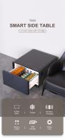 China Modern Coffee Table with Refrigerator Mini Fridge Bar Wireless Charging Speaker Side Table for sale
