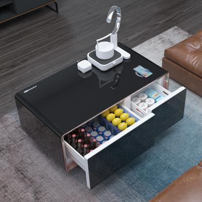 China Moderne slimme koffietafel met koelkast en koelkast Te koop