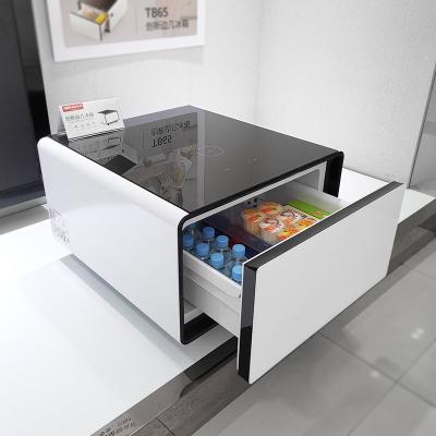 中国 多機能コーヒーテーブル 冷蔵庫収納キャビネットとワイヤレス充電 販売のため