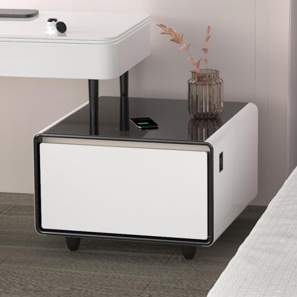 65L Capacity Smart Coffee Table Refrigerator with Wireless Charging and Concise Design