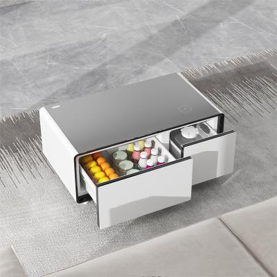Cina Moderna ricarica wireless Mini frigorifero Smart Tavolo da caffè con tavolino in vetro temperato in vendita