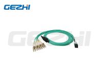 China Low PDL Multimode Patch Cable MPO OM3 12 Fiber MPO Trunk Cable for sale