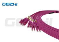 China MPO 8 Core OM4 Multimode Patch Cable Series MPO LC Patch Cord Pigtail for sale