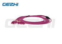 China MPO 8 Core OM4 Multimode Patch Cable Series MPO LC Patch Cord Pigtail for sale