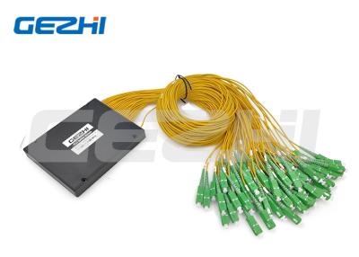 China OEM 1x64 G657A1 SC/APC Optical Fiber PLC Splitter ABS Module Box Type for sale