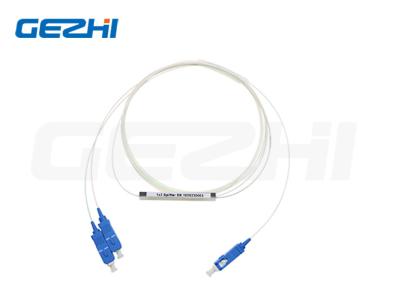 China High reliability stability 1x2 Mini Tube Type Fiber PLC Splitter for sale