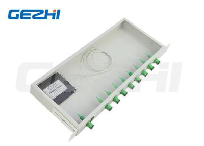 China 1x2 1x64 1x8 PLC Splitter 1x32 Fiber Splitter 1U 19 Inch Rack Mount Type for sale