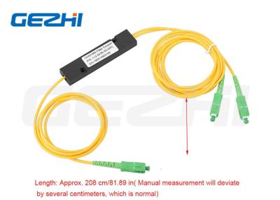 China Separador de fibra óptica OEM, SC/APC de modo único 1x2 separador PLC en venta