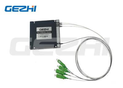Cina 3CH CWDM Mux Module ABS Box con lunghezza d'onda e connettore personalizzati in vendita