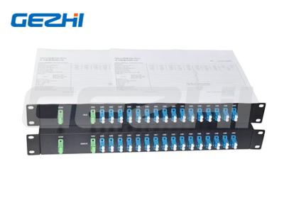 China 16 kanalen C21-C36 Dual Fiber FMU 1U Rack Mount, LC/UPC Expansion Port DWDM Mux Demux Te koop