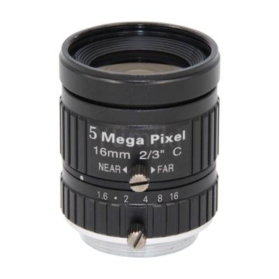 China HD 5MP CCTV Camera Lens 16mm F1.6 Aperture 2/3" Image Format Mount C Industrial Security Road monitoring for sale