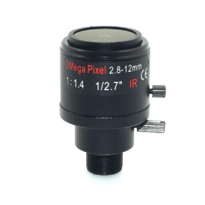 China 3.0Megapixel Fixed Iris M12 HD 2.8-12mm view angle 90~28Degree Varifocal cctv IR HD Lens,F1.4,Manual Focus Zoom for sale