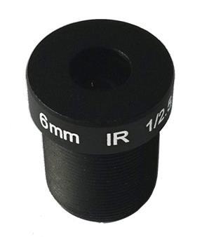 China 3.0MP 6mm 66 Degree CCTV Lens, M12 F2.4 1/2.7" IR MTV Lens for sale