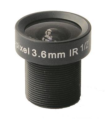 China 3.0MP 3.6mm 96 Degree CCTV Lens, M12 F2.0 1/2" IR MTV Lens for sale
