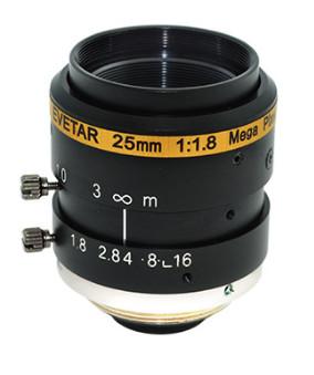 China Machine Vision Lens 1/1.8" F1.8-16C 25mm 3 Megapixel C Mount Manual Iris Lens for Industrial camera Security for sale