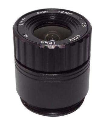 China 5mm 1/1.7" 4K CCTV Lens IR Correction F2.0 CS Mount Megapixels 12MP 87 degrees For UHD Security Camera for sale