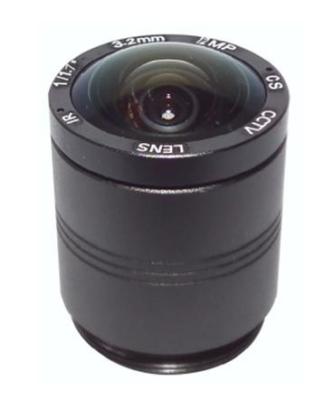 China 12Megapixel 4K 3.2mm Lens Fixed CS Lens 12MP 3.2mm 160 Degree 1/1.7 inch For 4K IP CCTV Box camera for sale