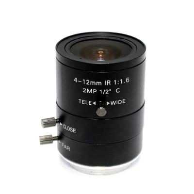 China 2MP 4-12mm IR LENS C Mount 2.0 Mega Pixel HD Industrial lens Vari-Focal Manual Iris CCTV Lens For CCTV Camera for sale