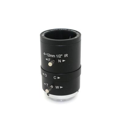 China 4-12mm MP CS LENS 1/2" IR CS Mount Varifocal Manual Iris CCTV Lens for CCTV Security Cameras BOX for sale