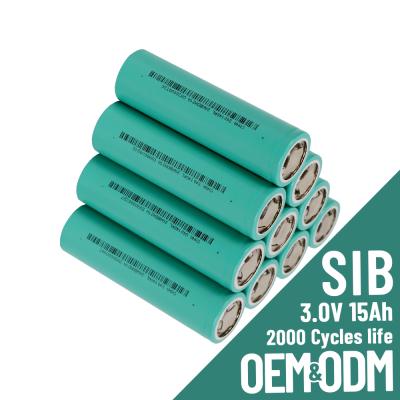 China Brand New Grade 40140 SIB 3V 15Ah Sodium Ion Battery Pack for Electric Bicycles Scooters Wheelchairs Solar Applications for sale