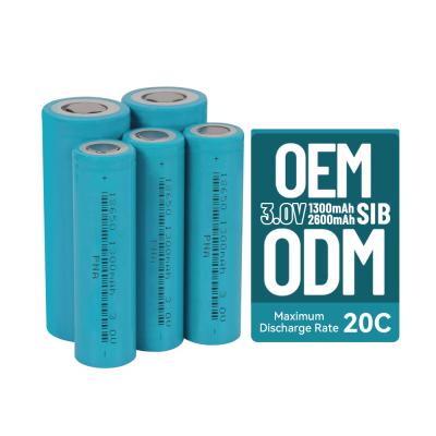 China Exliporc 1300mah 2600mah 3V Sodium-Air Battery 18650 26700 Graphene 20C Discharge Rate 3000+ Cycles -40~20 Operating Temp for sale