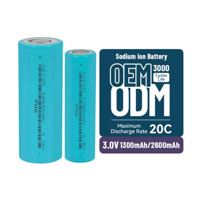 China Exliporc 1300mah 2600mah 3V Natrium Battery Na Cell 20C High Rate Discharge Batterie Sodium 3000 Cycles Natrium Ionen Akku for sale