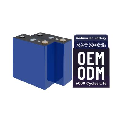 China High Capacity 230Ah Sodium Ion Battery with 4500-Cycle Life and -20℃-55℃ Discharging Temperature for EV ESS Solar Storage for sale