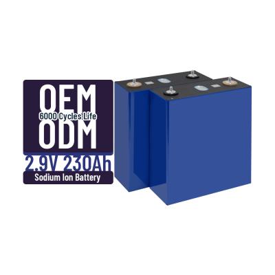 China Solar Energy Storage System Prismatic Sodium Ion Battery 230Ah 2.9V 4500 Times Cycle Life EXLIPORC a Grade Cell for sale