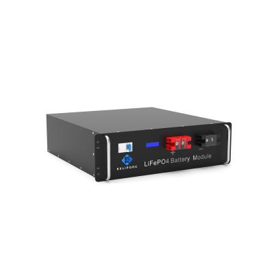 China EXLIPORC Rack Mount Lithium Iron Phosphate (LiFePO4) 12.8V 100Ah Battery Pack with 6000 Cycles for Solar Home Use for sale