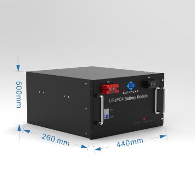 China EXLIPORC Split Server Rack Mount LiFePO4 Lithium Battery Pack 48V/51.2V 150Ah with 4000 Cycles for Solar Energy Storage System for sale