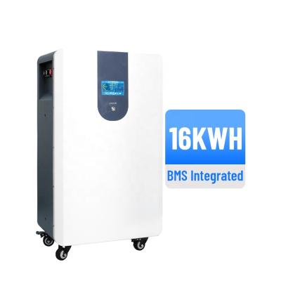China 51.2V 16Kwh Wall-Mounted Lithium Iron Phosphate Battery for Hybrid Solar Energy System for sale