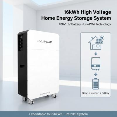 China 400V High Voltage Solar Battery System with 16kWh to 256kWh Capacity and IP65 Protection for Home Energy Storage for sale