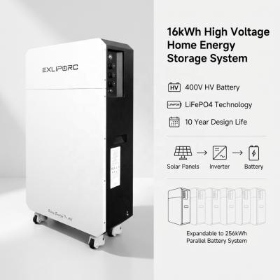 China Home Solar Energy Storage System 16kWh High Voltage LiFePO4 Battery Expandable to 256kWh for sale