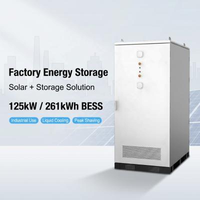 China 261kWh 125kW Liquid Cooling Battery Energy Storage System for Industrial Solar Projects for sale