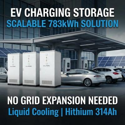China 125kW 261kWh BESS for EV Charging Station Liquid Cooling Hithium 314Ah Solar Storage Buffer for sale