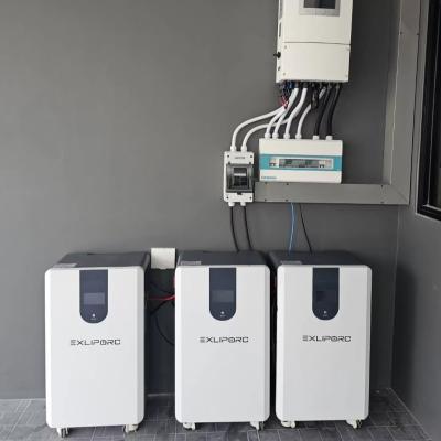 China EXLIPORC 51.2V LiFePO4 Solar Battery Pack 15KWH 30KWH Hybrid Grid Wall-Mounted/Floor-Mounted System 300AH 600AH ESS Home Energy for sale