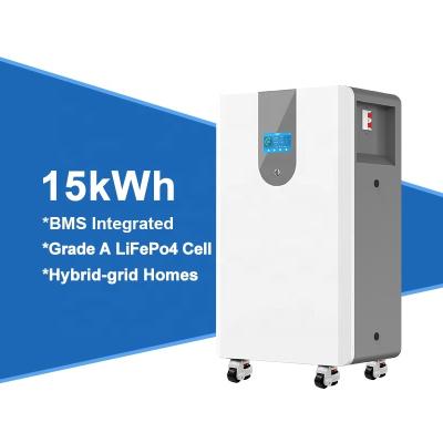 China 95% Efficiency 10,000 Cycles 51.2V LiFePO4 Lithium-ion Battery for Solar Battery Backup System for sale