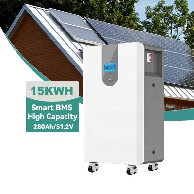 China 14Kwh Solar Backup Power 15kwh Lithium Ion Lifepo4 Battery Energy Storage 48v 300ah 400ah CAN 5 Year Warranty Hybrid Grid Split for sale