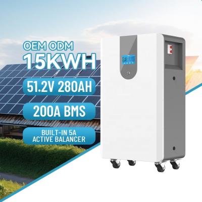 China 51.2V 200Ah/300Ah Wall-Mounted LifePO4 Lithium Ion Battery for Solar Energy Storage for sale