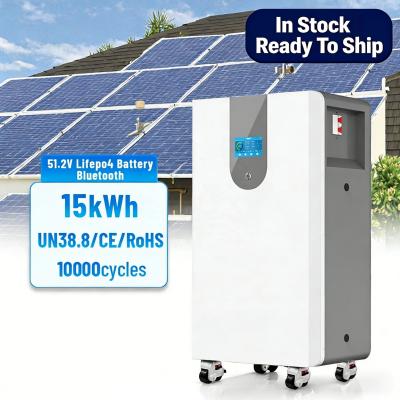 China EXLIPORC 51.2V 15KWh 300Ah LifePo4 Battery Powerwall Home Storage Built-in BMS System Bateria Solar Backup Power for sale